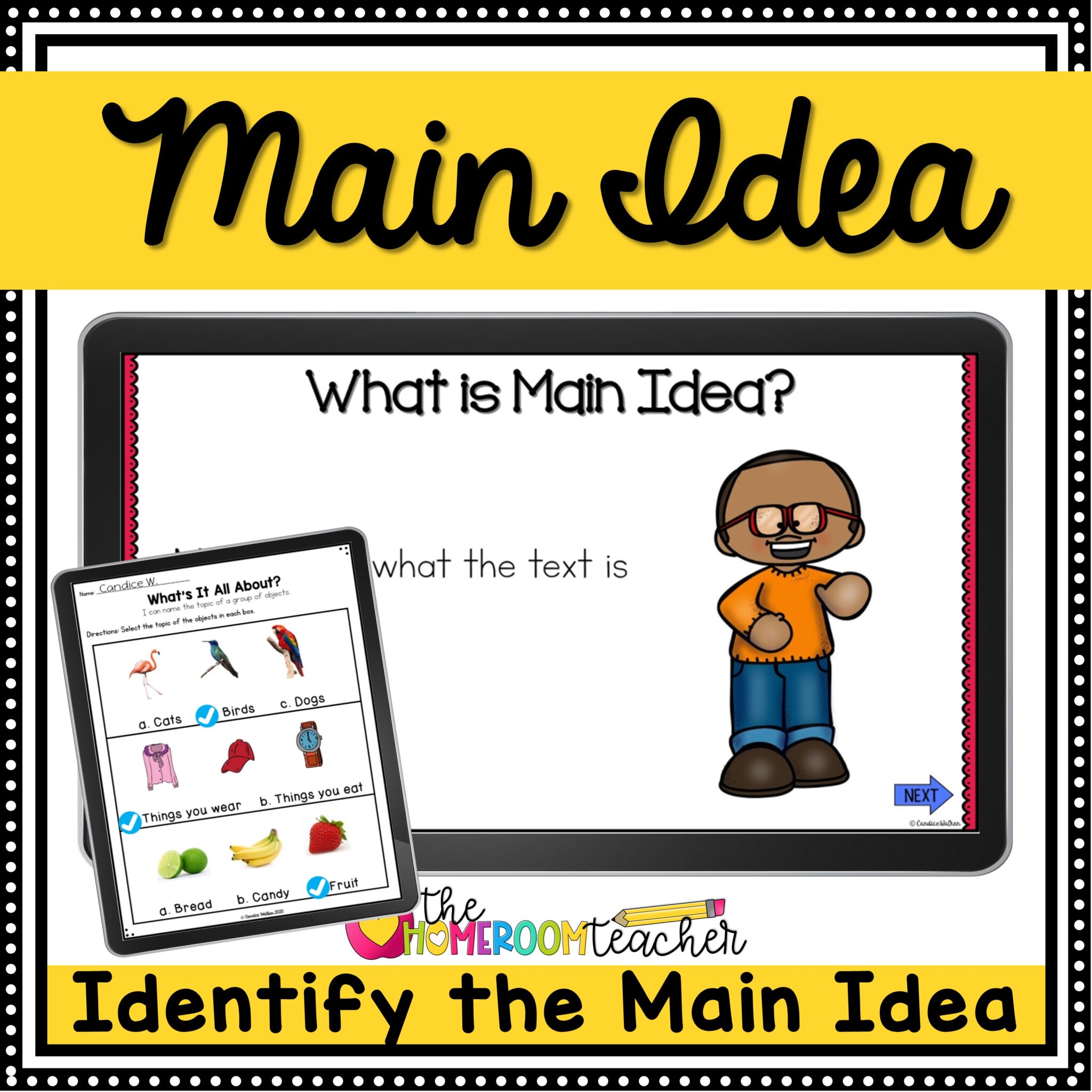 Main Idea and Details Unit on Google Slides - The Homeroom Teacher